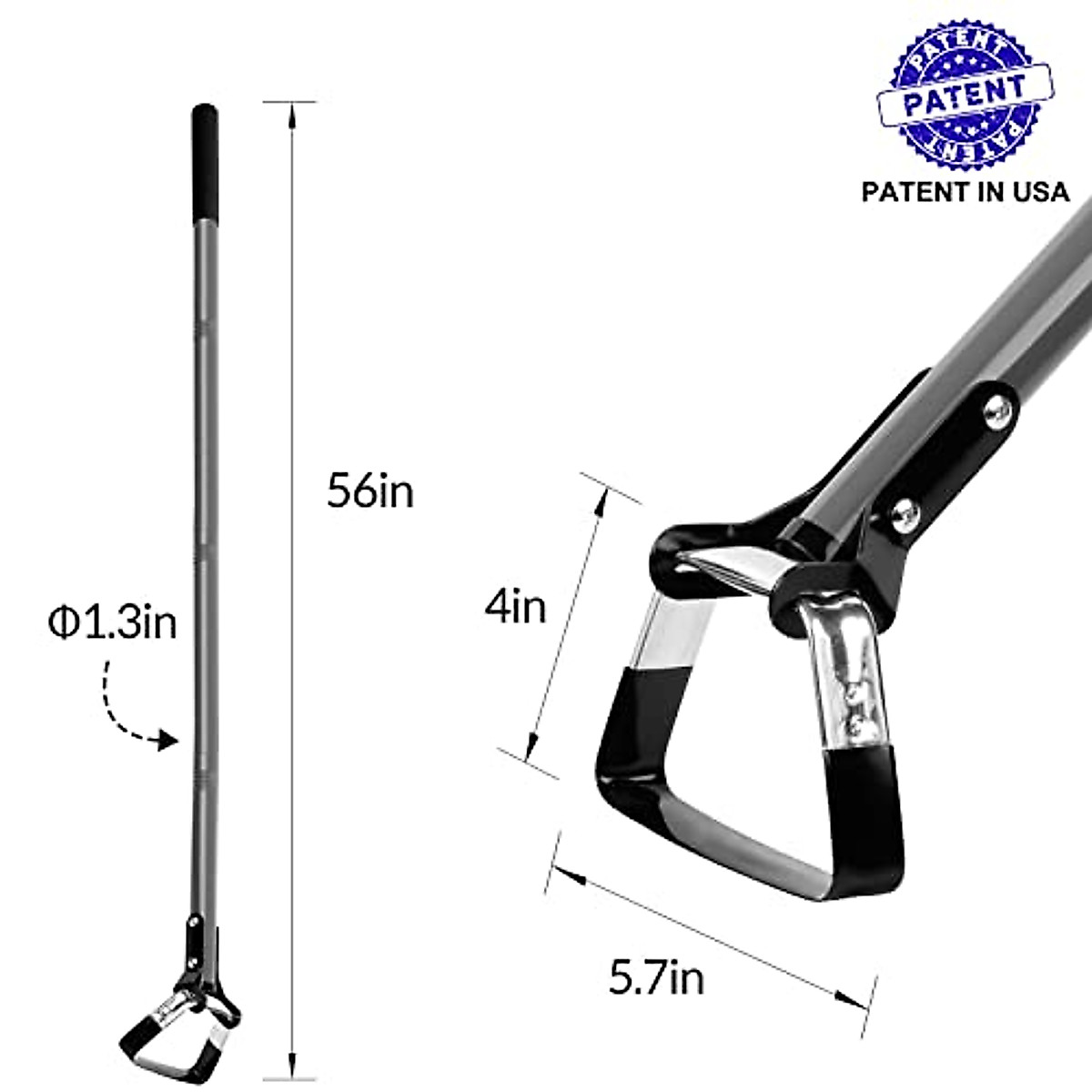 Walensee Action Hoe for Weeding Stirrup Hoe Tools for Garden Hula-Ho with Adjustable 56 Inch Scuffle Loop Hoe Gardening Weeder Cultivator, Sharp Durable Metal Handle Weeding Rake with Cushioned Grip