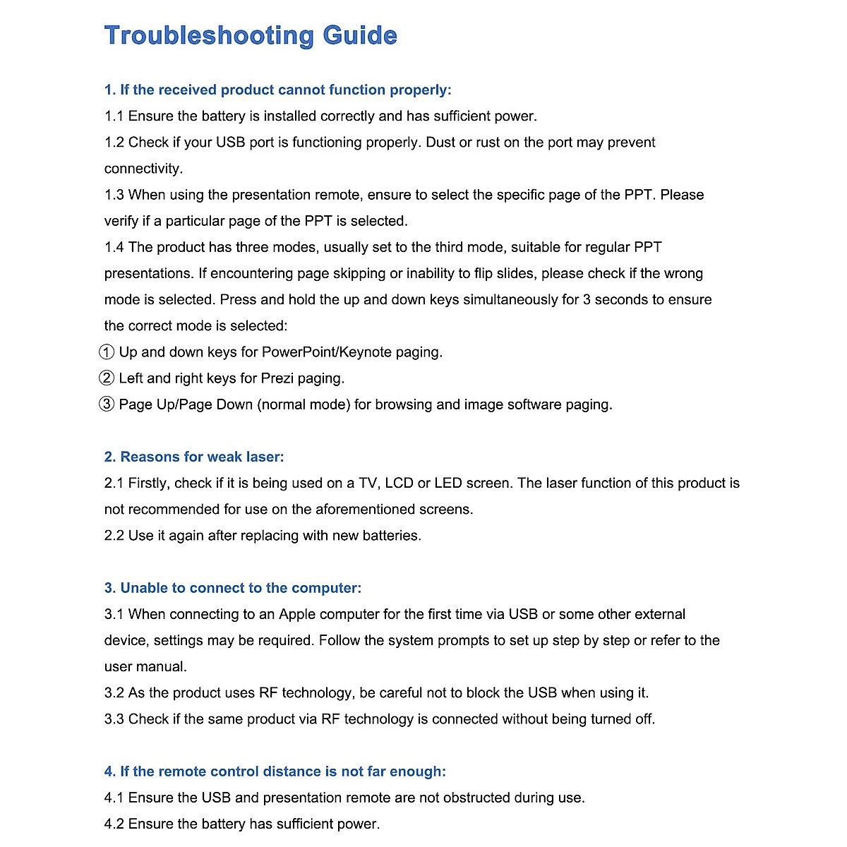 DinoFire Wireless Presenter, Hyperlink Volume Control Presentation Clicker RF 2.4GHz USB PowerPoint Clicker Presentation Remote Control Pointer Slide Advancer (Black)