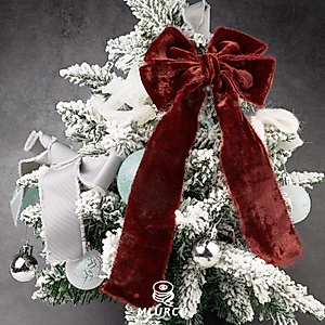 Mlurcu Silk Velvet Ribbon 2 Inch Handmade Frayed Fringe Ribbon Rustic Boho Raw Edge Fabric Ribbons for Wedding Vow Books Invitations Bridal Bouquets Gift Wrapping Christmas Baby Shower Decorations