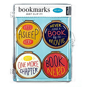 Just Clip it! Quote Bookmarks - (Set of 3 Clip Over The Page Markers) A Book A Day Keeps Reality Away, Book Nerd, Funny Bookmark Set - Ideal for Bookworms of All Ages... Adults Men Women Teens & Kids