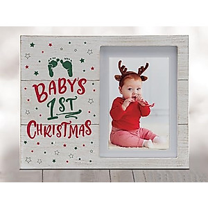 FINE PHOTO GIFTS Baby's First Christmas 4" x 6" or 5" x 7" Wood Picture Frame