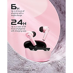 Black Shark Bluetooth Earbuds Wireless Earbuds with Emoji LED Light, Gaming Earbuds with 45ms Ultra Low Latency, Bluetooth 5.1, Music and Gaming Dual Modes, 24H Playtime, IPX5 Waterproof- Pink