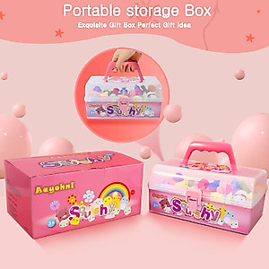Aeyohni 50 Pcs Squishies Mochi Squishy Toys for Kids Party Favors Stress Relief Fidget Toys Classroom Prizes Birthday Christmas Easter Valentine's Day Gift for Kids Girls Kawaii Mini Squishy Toys