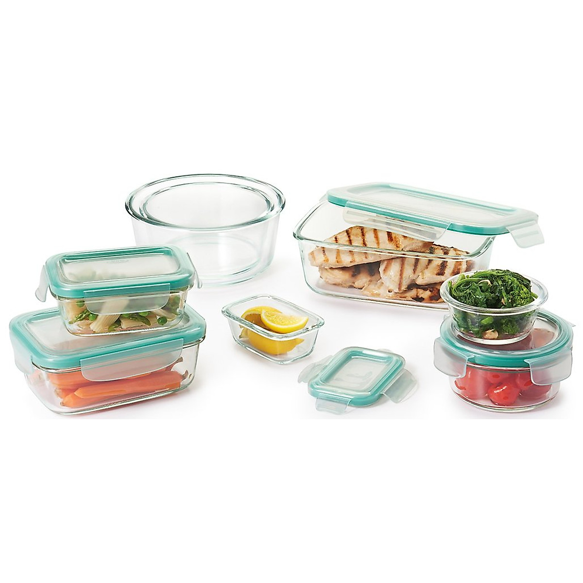 OXO Good Grips 2 Cup Smart Seal Glass Round Food Storage Container (Pack of 2)