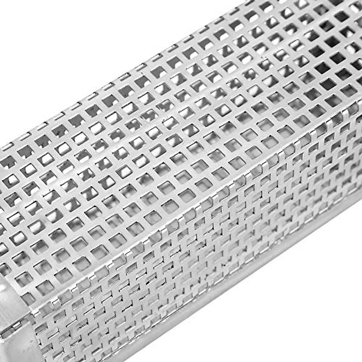 Oyunngs BBQ Smoker Tube, 304 Stainless Steel Sqre BBQ Grill Smoker Tube Tools Ouoor Barbecue Aessory for Electric Charcoal Grill of Any Size 6X2In