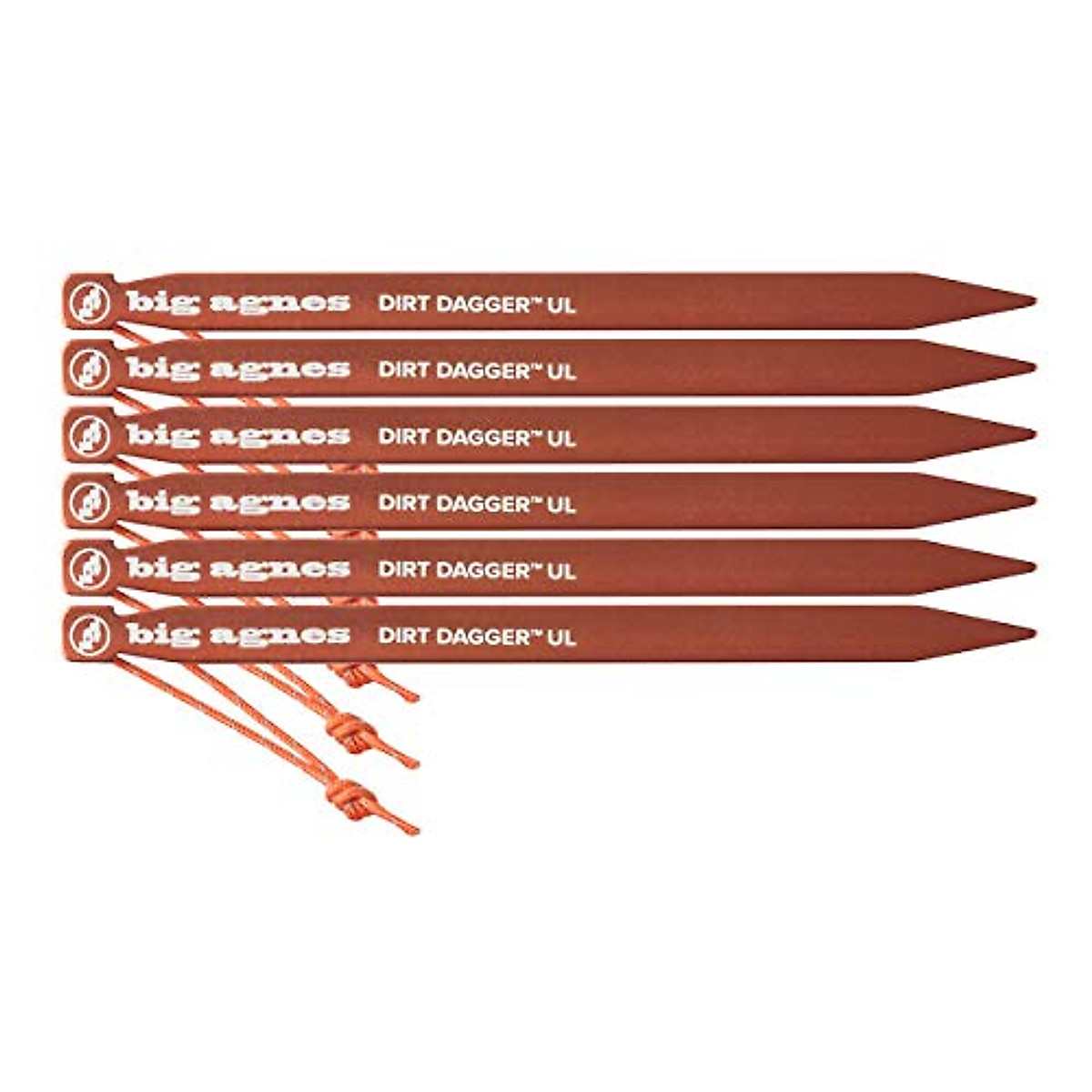 Big Agnes Dirt Dagger UL 6” Tent Stakes: Pack of 6