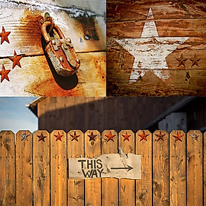 Rusty Metal Stars, Mini Barn Stars Retro Western Country Family Farmhouse Garden Home Decorative for New Year Decorating Wall Art Decoration Festival DIY Accessory Set of 30