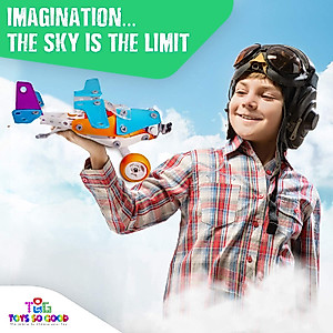 STEM Toys for 6-8 Year Old Boys 6 in 1 Educational Engineering Toy Building Sets, DIY Construction STEM Learning Toy Erector Kit for Kids Birthday Gifts for 8-12 Boys & Girls 150Pcs with Storage Box