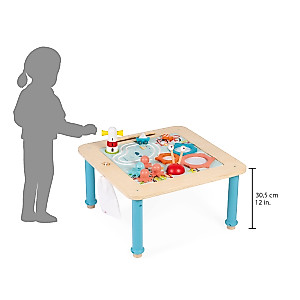 Janod 14 Piece Wooden Progressive Activity Table - Ages 18 Months+ - J08041