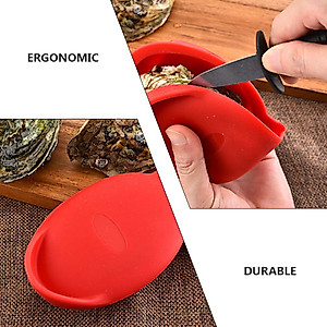 DOITOOL Oyster Shucking Clamp Silicone Oyster Holder Easy Oyster Opener Cooking Mitts Pinch Grips for Shell Hand Guard Opening Tool