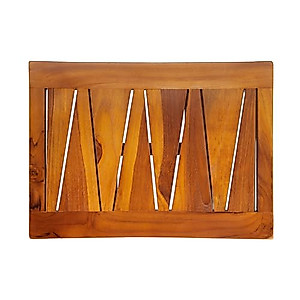 TeakCraft Teak Shower Bench Stool for Bath & Spa (Fully Assembled), 18 inch, Shower Stool, The Tori