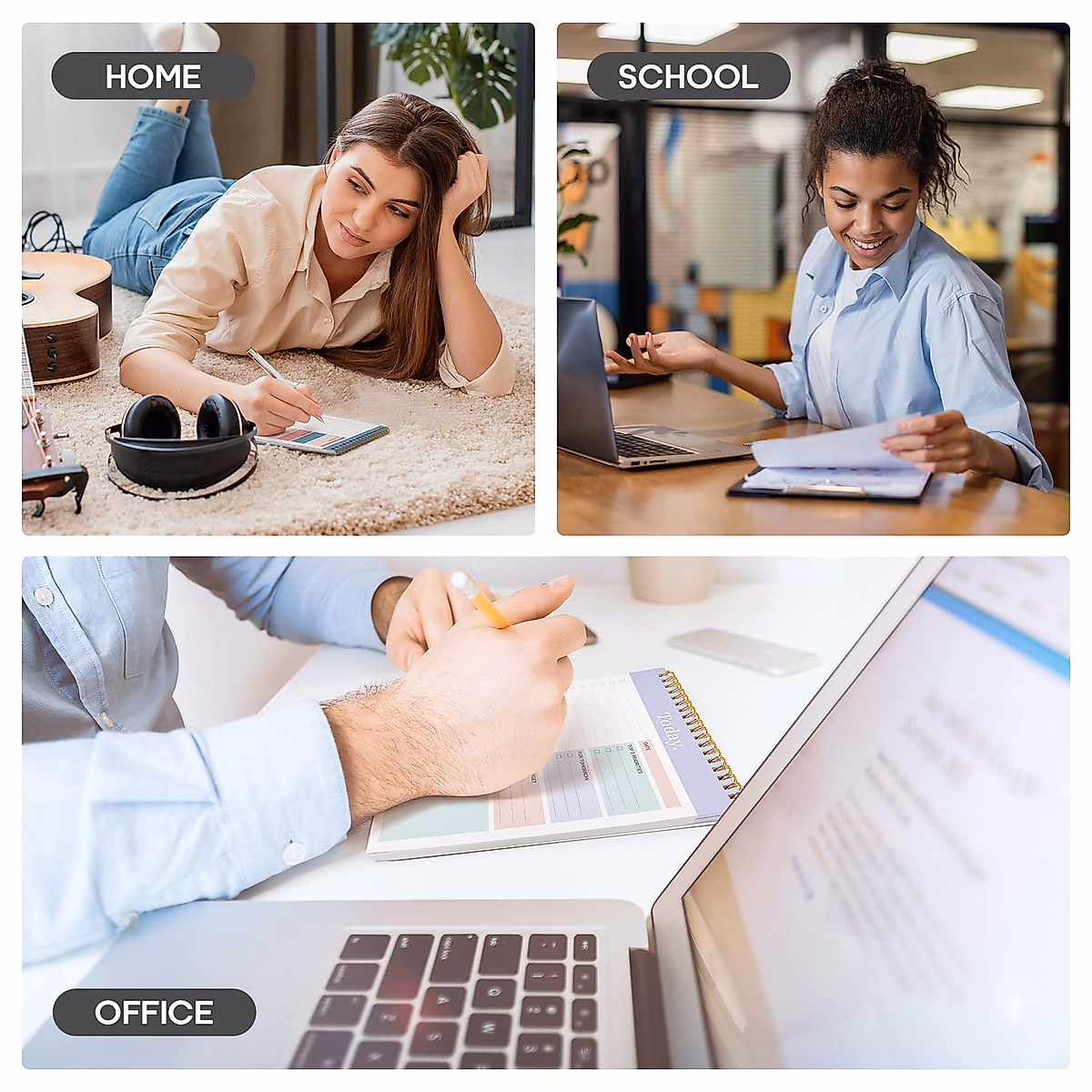 To Do List Pad - To Do List Notebook for Work with 52 Sheets, Undated Daily Planner Perfect for Daily Tasks and Goal Setting, To Do List Notepad Suitable for Office, Home and School-Violet Dream