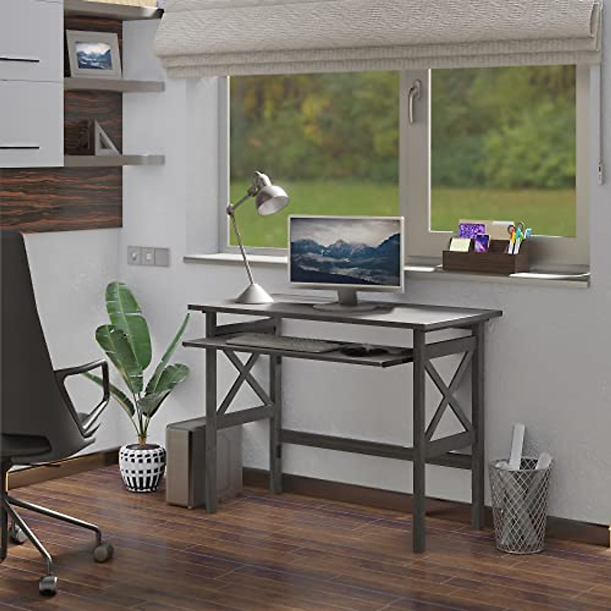 Winsome Wood Xander Computer Desk, Oyster Gray