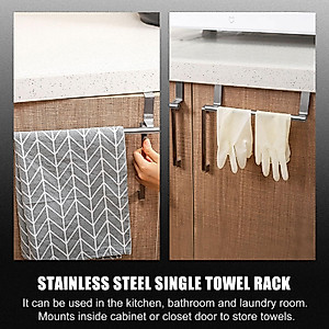 DOITOOL 2pcs Door Towel Rack Metal Clothes Hanger Wall Mounted Clothes Hanger Over Door Clothes Hanger Rack Bath Towel Bar Single Towel Bar Bathroom Towel Racks Towel Storage Hangers Metal