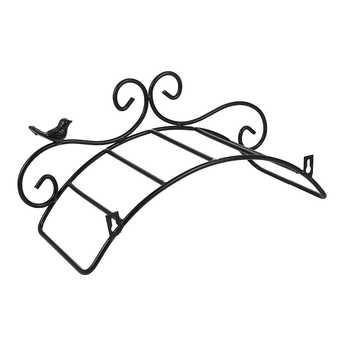 DOITOOL Hose Wrought Iron Frame Hose Wall Mount Hose Storage Rack Hose Holder Hanger Garden Hose Holder Garden Hose Support Hose Bracket Decorative Hose Holder Hose Hanger Wall Mount Shelf