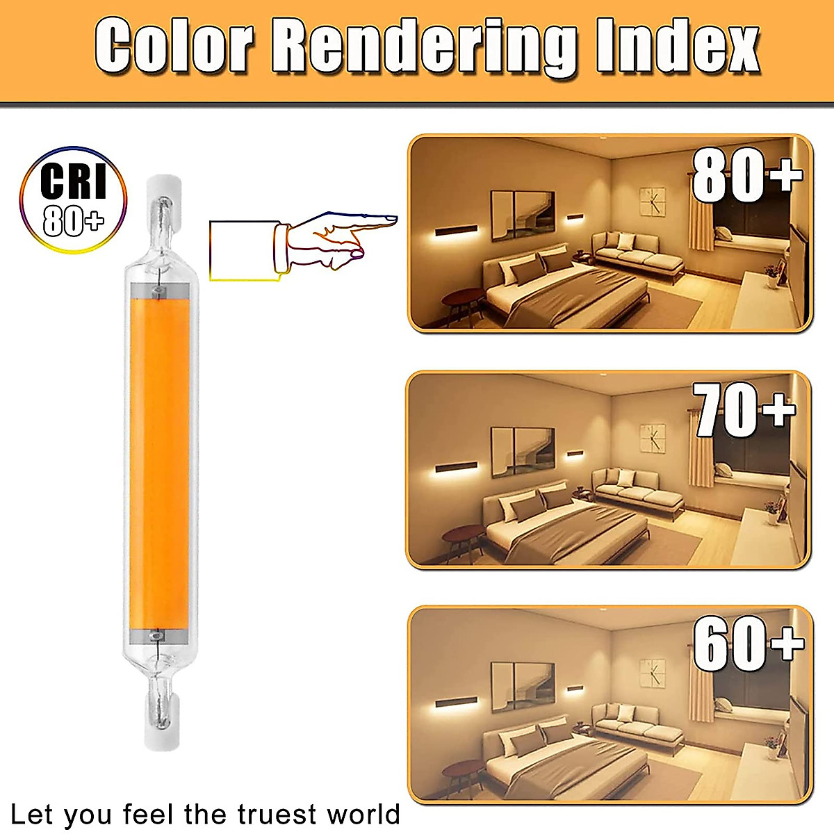 10 Pack 78mm 10W R7S LED Bulbs 100W Halogen Replacement LED R7S Light Bulb J T-Ype T3 Double Ended Work Bulbs for Garage Light Floodlight, Dimmable ,Natural White 4000k