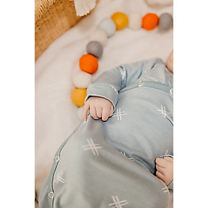Copper Pearl Baby Gown - Knotted Newborn Sleepers for Baby Boy and Girl, Soft Stretchy Long Sleeve Infant Gowns with Bottom Tie and Hand Mittens, Perfect Hospital Coming Home Outfit (Hayden)
