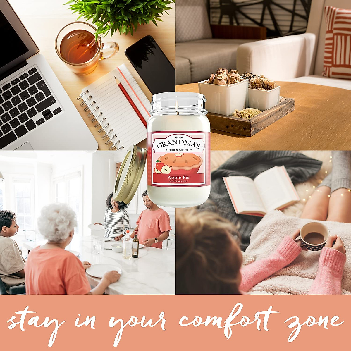 Stillwater Bath and Body™ Apple Pie Scented Candle for Home | Non Toxic Long Lasting Soy Candles | Delicious Scent | One Pint Mason Jar | Hand Made in The USA