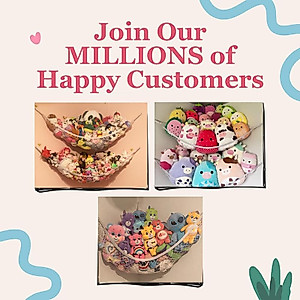 Lilly's Love Large Stuffed Animal Storage Net Hammock, Made w/Real Netting not Mesh, Organize the Chaos | 60" x 60 x 67"