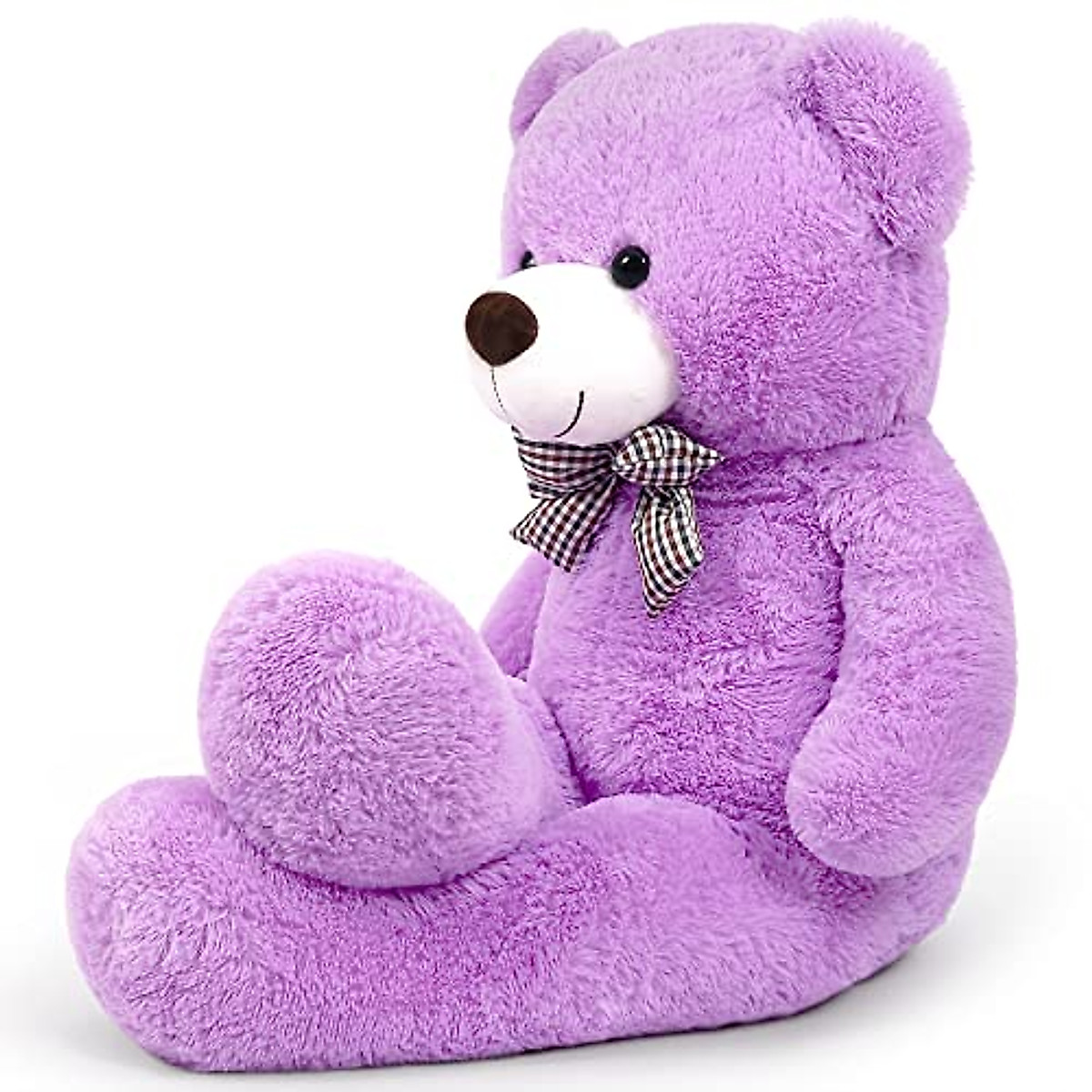 SNOWOLF 1.2M Giant Teddy Bear Plush Toy 4ft Big Cuddly Stuffed Animals Doll Gift for Valentines Kids Girlfriend (Purple, 47 in/120cm)