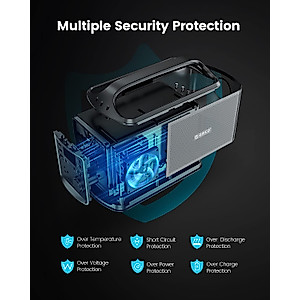 300W Portable Power Station,ORICO Aluminum 461Wh/124800mAh Solar Generator Pure Sine Wave Lithium Battery Pack with PD 60W /1AC/3USB/2DC/Car Charger Ports for Outdoors Camping Travel Emergency