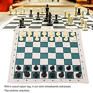 YEmirth Portable Chess & Checkers Set, 2 in 1 Travel Board Games for Kids and Adults, Folding Roll up Chess Game Sets,Tournament Thick Mousepad Mat with Storage Bag