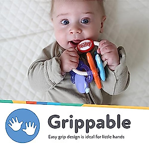 Nuby Ice Gel IcyBite Sea Teether Keys, 3M+ Multi