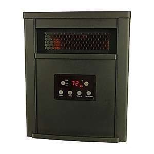 LifeSmart Infrared Quartz Space Heater, 1500W Portable Electric Heater with Remote, Black