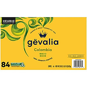 Gevalia Colombia K-Cup Coffee Pods, for a Keto and Low Carb Lifestyle (84 ct Box)