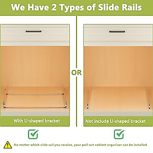 LOVMOR Hard Close Pull Out Cabinet Organizer 8” High Drawer 10½” W x 21”D Wood Slide Out Shelves Cabinet Storage Organizer with Full Extension Rail Slides Pull Out Drawer for Kitchens Cabinet Pantry