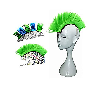 HHongJM Helmet Hawks Motorcycle Helmet Mohawk Synthetic Wigs
