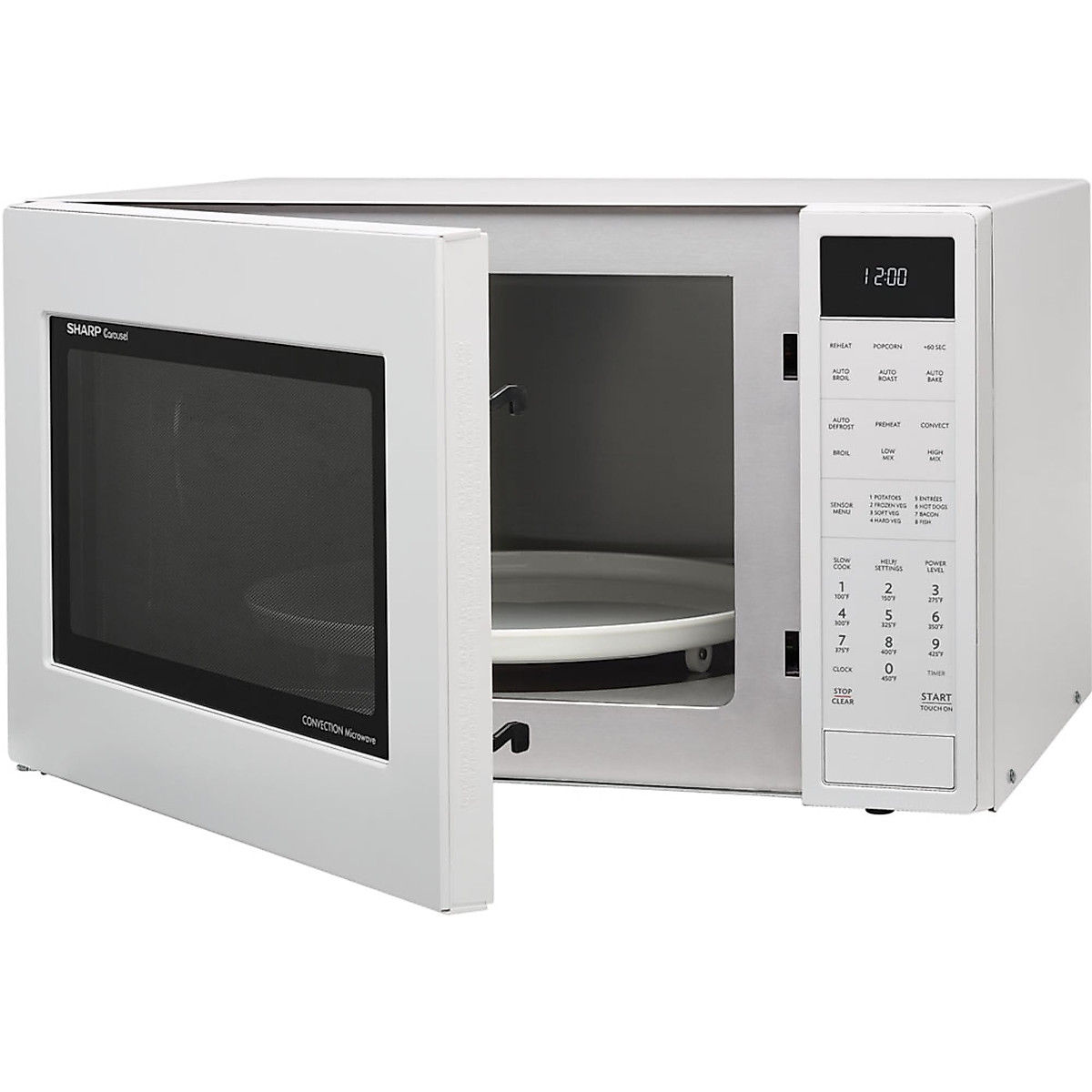 Sharp Convection Microwave Oven SMC1585BW - Combination - 1.5 ft³ Capacity - Convection, Microwave, Roasting, Baking, Browning - 10 Power Levels - 900 W Microwave Power - 15.40" Turntable - 120 V AC -