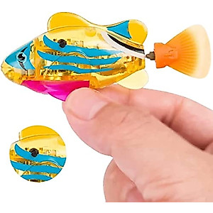 Robo Fish for Cats, Robot Fish Cat Toy, Interactive Robot Swimming Fish Toys for Cat, Activated Swimming in Water with Led Light Plastic Fish Toy Gift, Stimulate Your Cat's Hunter Instincts (3Pcs)