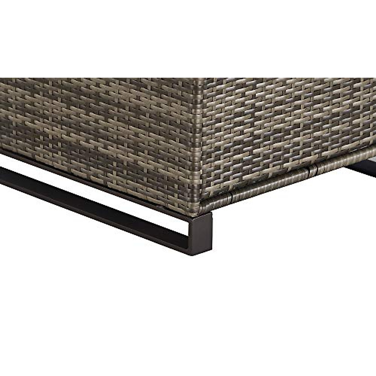 Tommy Hilfiger Oceanside Patio Rattan Outdoor Furniture Collection with All-Weather Brown Resin Wicker Frame, Porch or Pool, Garden, Side Table