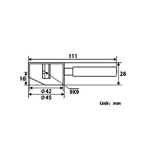 RXXR Faucet Handle for 35mm Cartridge, Tap Handle Lever with 9 * 9mm Cartridge Stem,Zinc Alloy,Chrome Finish