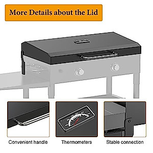 Hinged Lid for Blackstone 28 Inch Griddle Grill,Griddle Hard Cover Hood-BBQ Accessories for Blackstone 28"