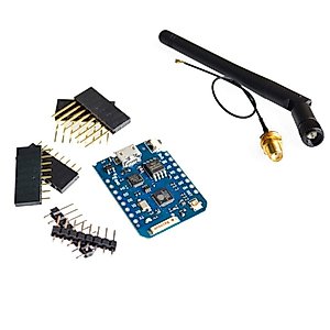 Mayata WEMOS D1 Mini Pro 4MB/16MB External Antenna Connector NodeMCU Based esp8266 Series Antenna ESP-8266EX CP2104 Development Board (Development board + antenna 128MBIT=16MB)