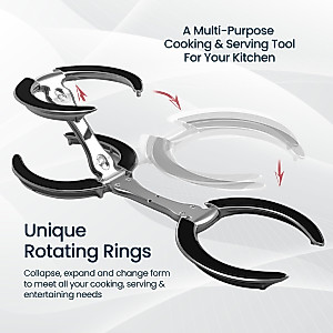 Trivae Unique Patented Pan Lid, Utensil and Pot Holder, Dish / Cake Serving Stand and Trivet in One for The Kitchen Lover