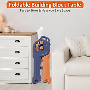 GarveeHome 8 in 1 Kids Table and Chair Set, Foldable Toddler Table and Chair Set for Kids Ages 3-10, Activity Table for Building Blocks, Drawing, Reading, Dining