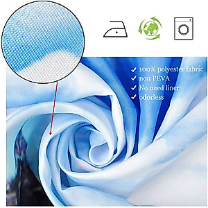 HVEST Pink Christmas Flamingo Shower Curtain 72x72 Inches with 12 Hooks Snowflake Happy Tropical Bird Family with Santa Hat Merry Christmas Curtains Polyester Fabric for Kids Bathroom