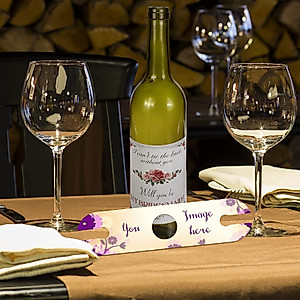 Jetec Wine Glass Holder Sublimation Blank Glass Holder Under Cabinet Stemware Wine Glass Holder Glasses Storage Holder DIY Picture Sublimation MDF Blanks for Couple Lovers Friends (2)