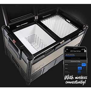 ARB 10802962 Smart Portable Refrigerator Freezer 101 Qts Dual Zone ZERO Model, App for Phone, 12V/110V For Car, Boat, Truck, SUV, RV, Camper Teardrop Ideal for Camping, Outdoor, Fishing
