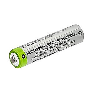 Amazon Basics 4-Pack Rechargeable AAA NiMH High-Capacity Batteries, 850 mAh, Pre-Charged