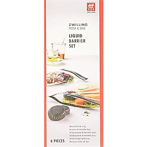 ZWILLING Fresh & Save Vacuum Sealer Bags Accessory 6-pc Liquid Barrier Set, for Sous Vide Bags/ Vacuum Sealer Bags