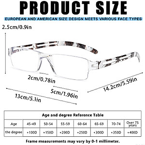 Viseng 3 pairs of reading glasses, blue light blocking glasses, computer reading glasses for men and women, fashionable rectangular one-piece glasses frame+2.5