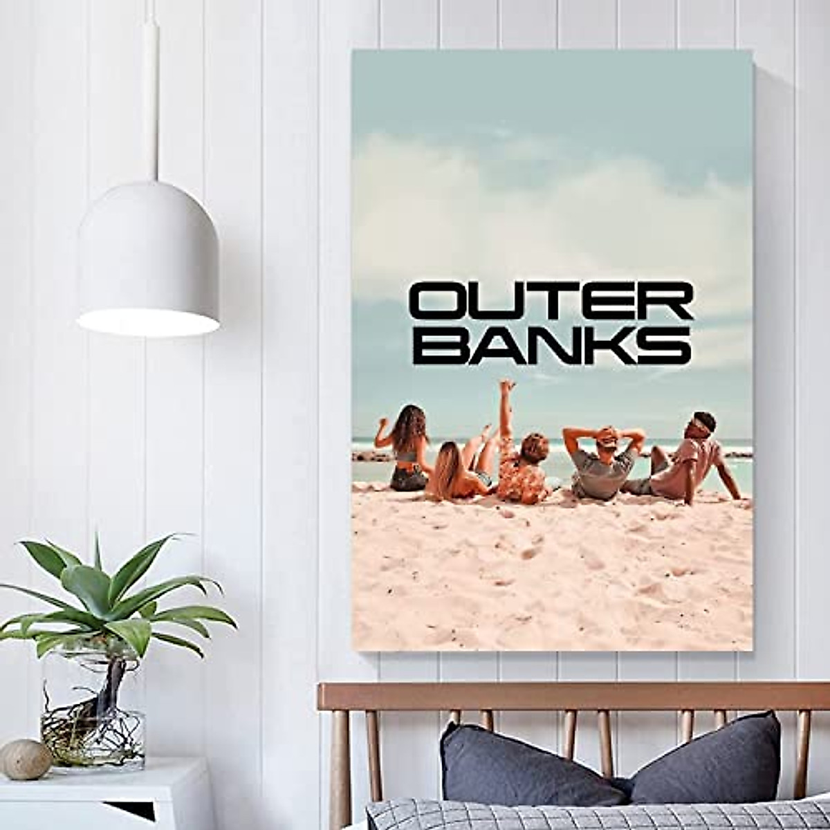 ANARONA Outer Banks Poster, OBX Canvas Poster Unframed Wall Art Dorm Room Decor Aesthetic Beach Scenery Painting for Bedroom Living Room (12 x 18 in)