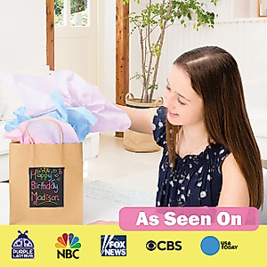 PURPLE LADYBUG SUNGEMMERS Diamond Art Craft Kit + 7 Brown Gift Bags with Scratch Panel for Personalized Messages