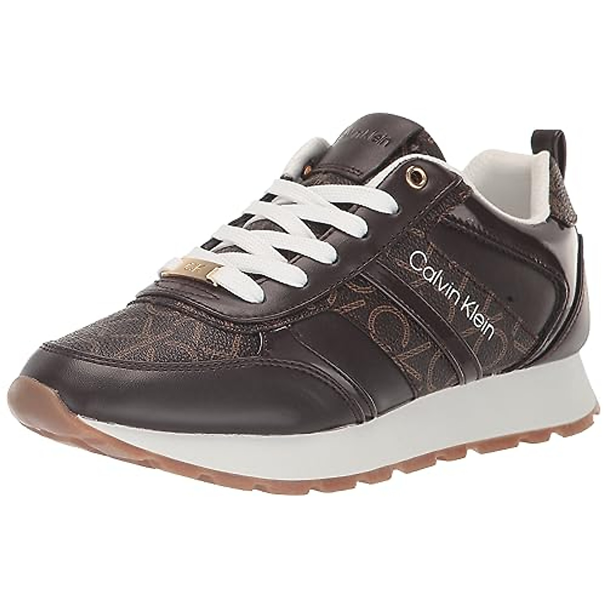 Calvin Klein Women's Carlla3 Sneaker, Brown Multi 211, 10