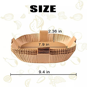100 PCS Air Fryer Liners Square, Disposable Air Fryer Paper Liners, Parchment Paper Liner for Microwave, Non-Stick Grease-proof Paper for Air Fryer Compatible with Ninja Tower
