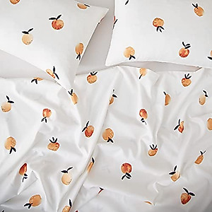 HYPREST King Size Duvet Cover Set, 3 Pieces Cute Orange Duvet Cover Set- Soft, Lightweight & Breathable, Standard 100 by Oeko-Tex(No Comforter)